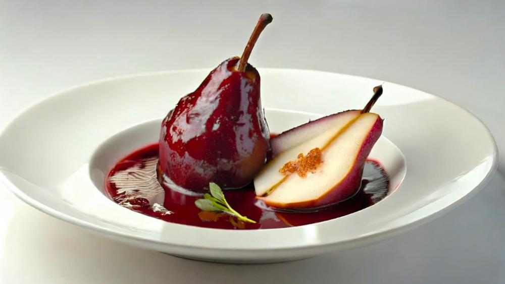 Peras al vino tinto - Paulina Cocina